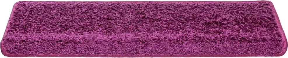 Schodové rohože 20 ks 65 x 21 x 4 cm fialové s obdélníkovým okrajem 3365856