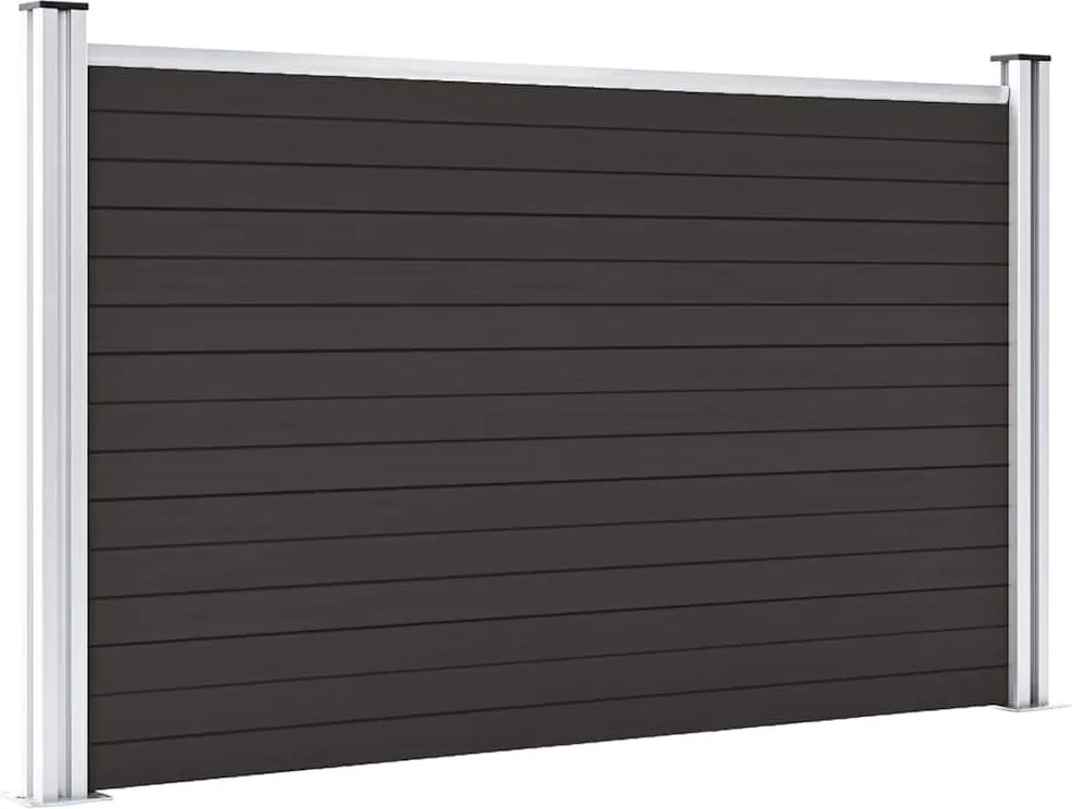 Plotový dílec WPC 180 x 105 cm černý 148975