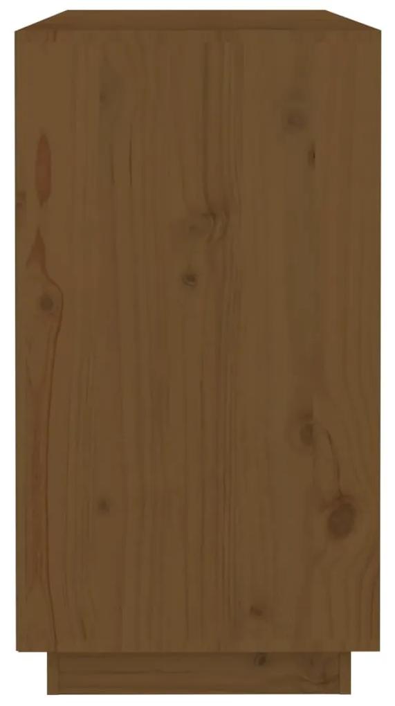 Příborník medově hnědý 100 x 40 x 75 cm masivní borové dřevo,  820135