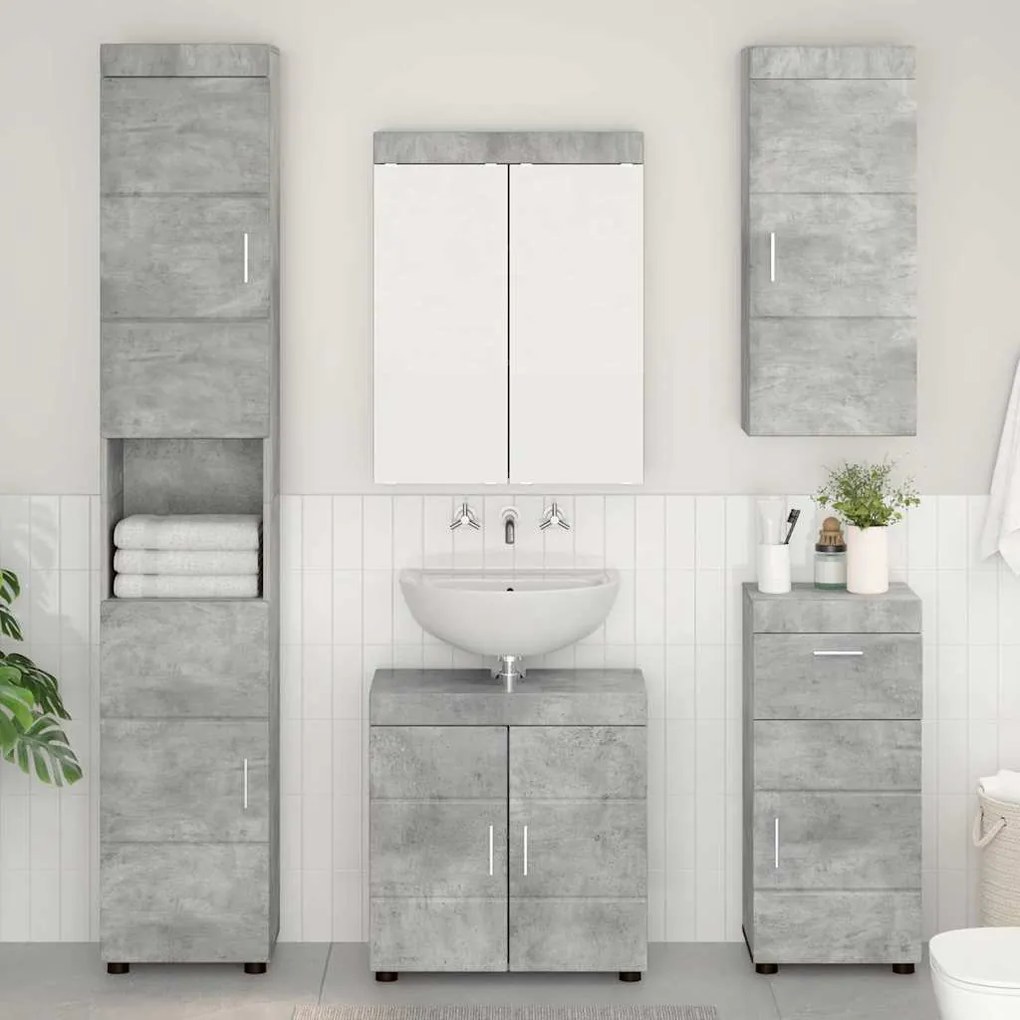 Sada koupelnového nábytku TULUM 5 ks Betonově šedá 3398057