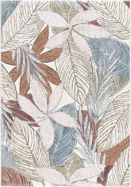 Moderní kusový koberec Ragolle Argentum 63727 5240 Listy rostlin krémový vícebarevný Rozměr: 240x330 cm