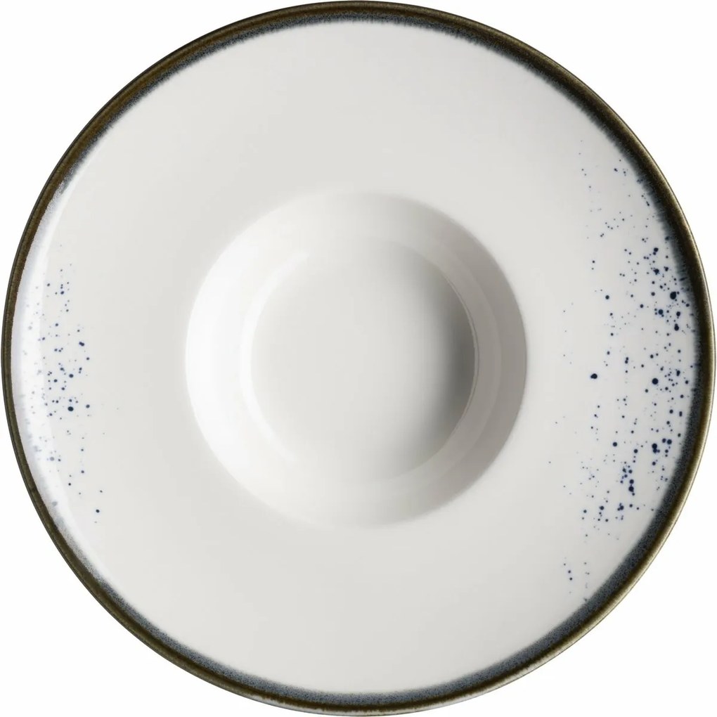 Mäser Gurmánský talíř Pintar White modré tečky 26 cm