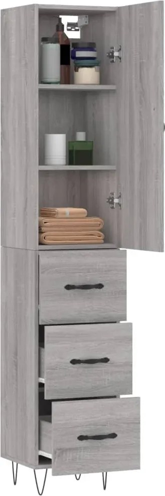 Skříň highboard šedá sonoma 34,5 x 34 x 180 cm kompozitní dřevo 3198887