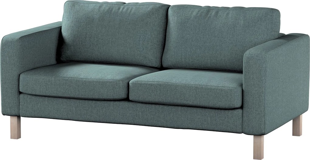 Potah na pohovku IKEA Karlstad 2-místná, nerozkládací, krátký barva modrá látka pletený vzor