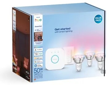 Základní sada Philips Hue WACA 3xGU10/4,7W 2200-6500K + Hue bridge