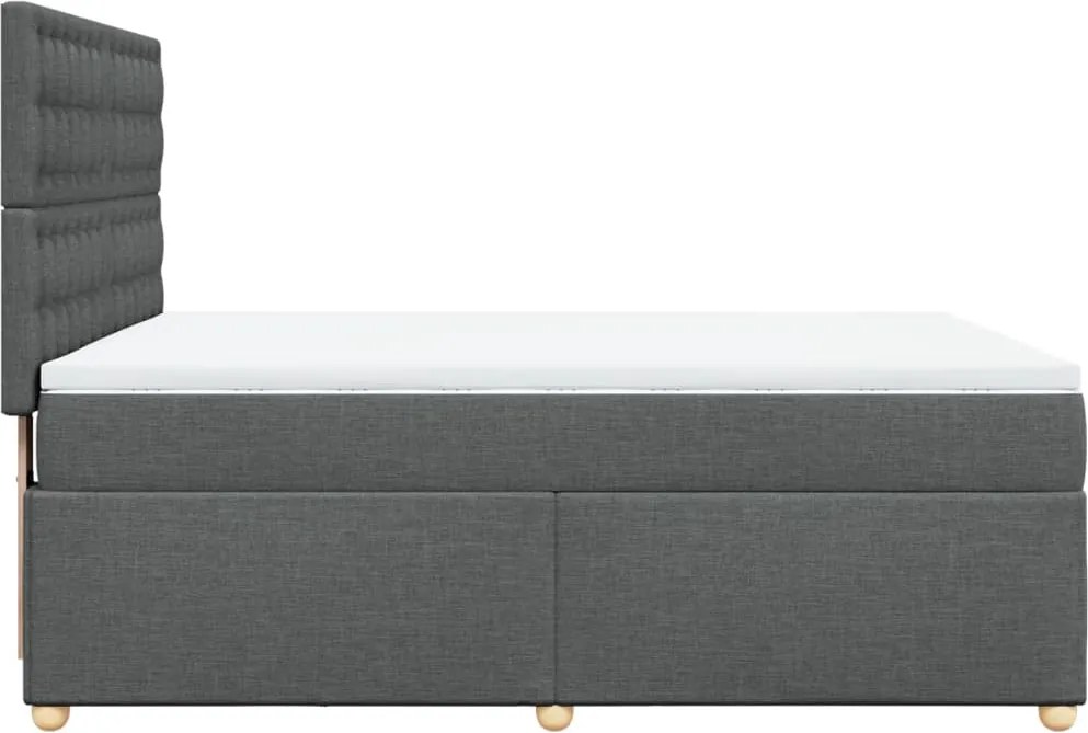 Box spring postel s matrací tmavě šedý 140 x 190 cm textil 3293590