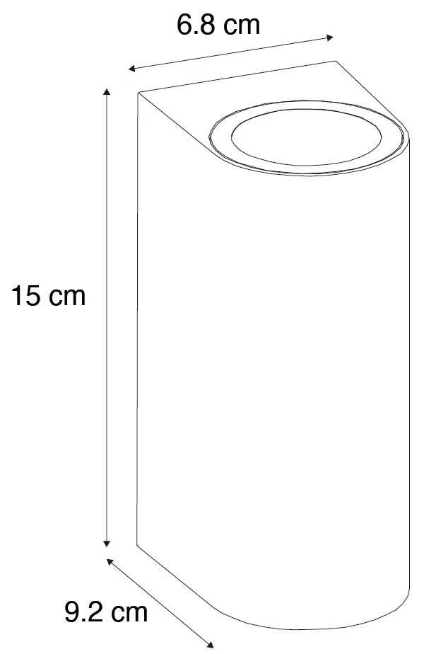 Moderní venkovní nástěnné svítidlo bílé plastové oválné 2-světlo - Baleno