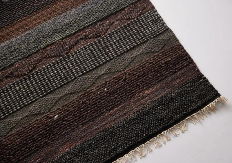 Diamond Carpets koberce Ručně vázaný kusový koberec Black Melange DE 2006 Multi Colour - 140x200 cm