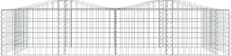 Klenutý gabion vyvýšený záhon 200x100x50 cm pozinkované železo 153550