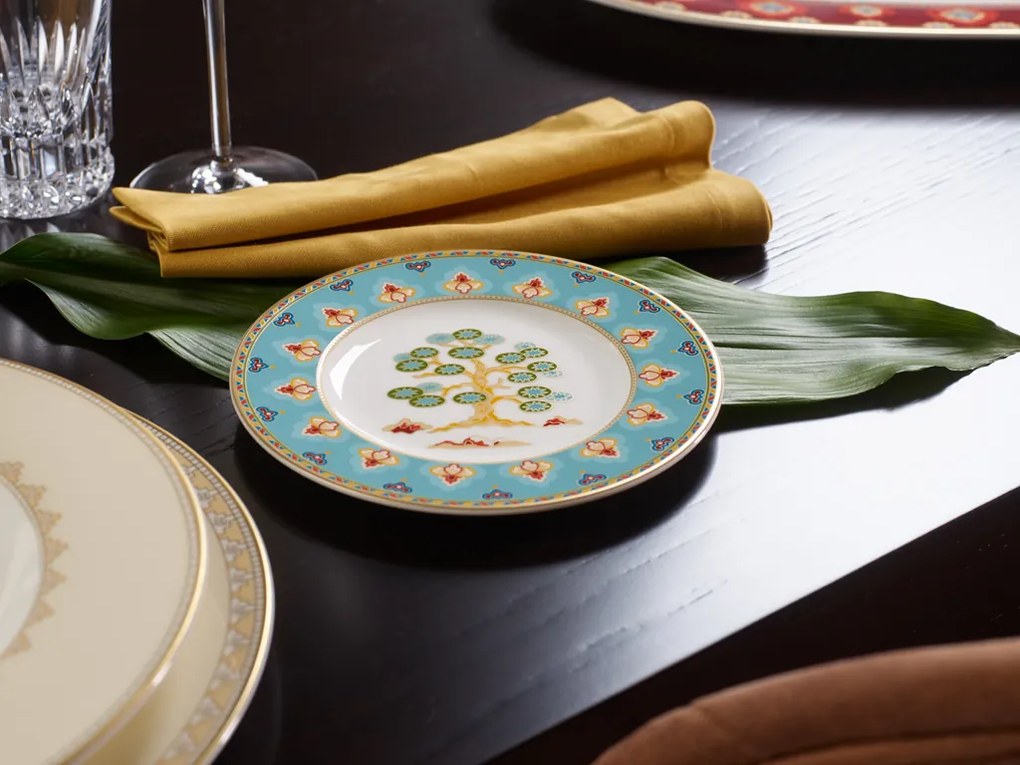 Villeroy&Boch Villeroy & Boch Samarkand Aquamarin talíř na pečivo, 16,4 cm