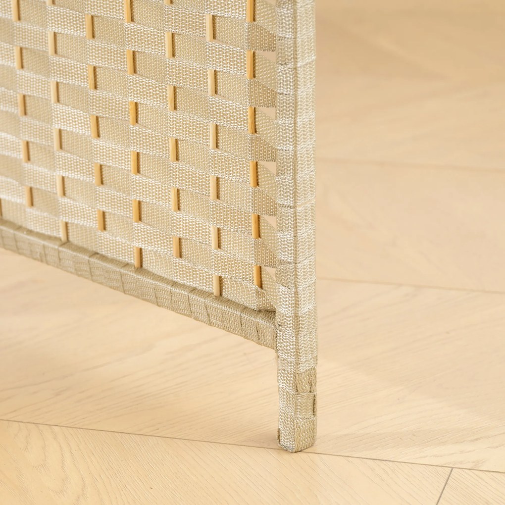 HOMCOM paravan pro vnitřní prostory ze dřeva, 6 panelů, 240 x 170 cm, skládací dělící stěna pro obývací pokoj, ložnici, přírodní