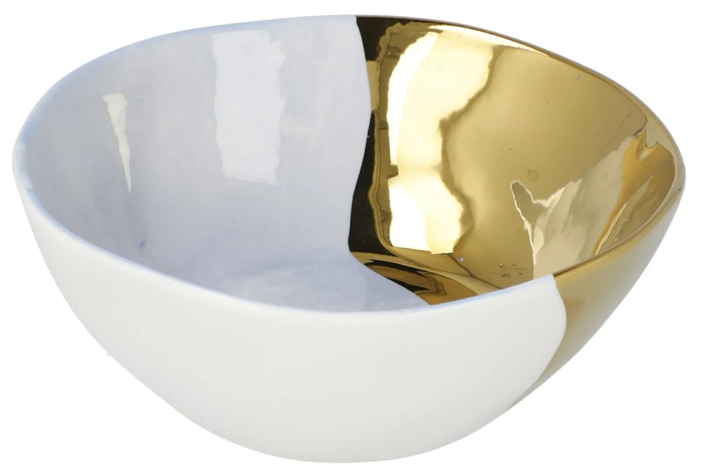 Goebel Designová miska Colori del paradiso , 12 cm,  zlatá/bílá