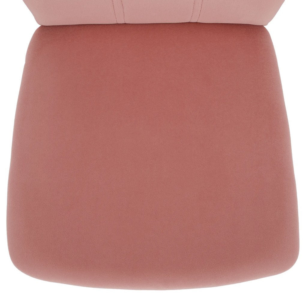 Jídelní židle OLIVA NEW sametová látka Velvet růžová, kov chrom