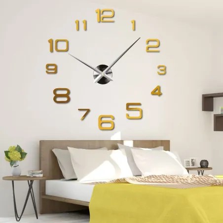 Moderní nalepovací nástěnné hodiny se zrcadlovými číslicemi | SENTOP 12SZ032
