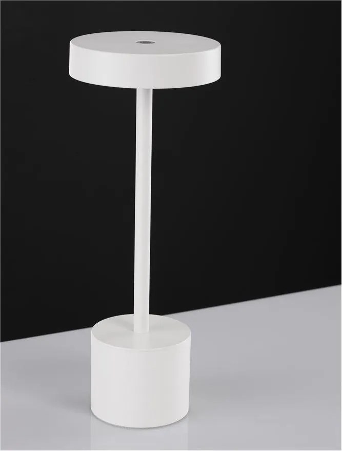 NV 9002863 Venkovní stolní lampa FUMO bílý hliník a akryl LED 2W 3000K 220-240V 163st. IP54 vypínač na těle / USB kabel - NOVA LUCE