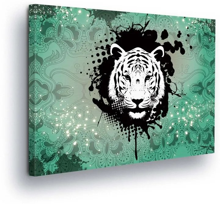 GLIX Obraz na plátně - Zelený Tygr 80x60 cm