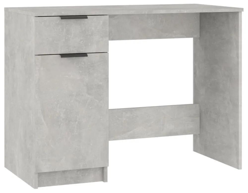 Petromila Psací stůl betonově šedý 100 x 50 x 75 cm kompozitní dřevo