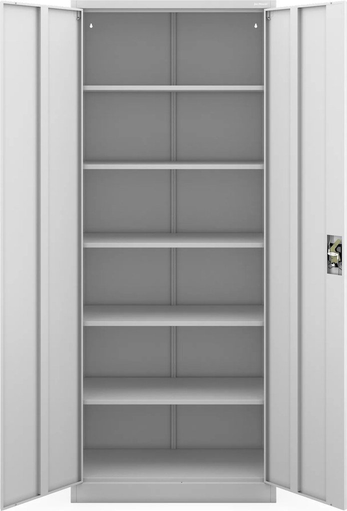 Kancelářská skříň vysoká na dokumenty, šedá, 900x2200x400 mm: JAN H2200