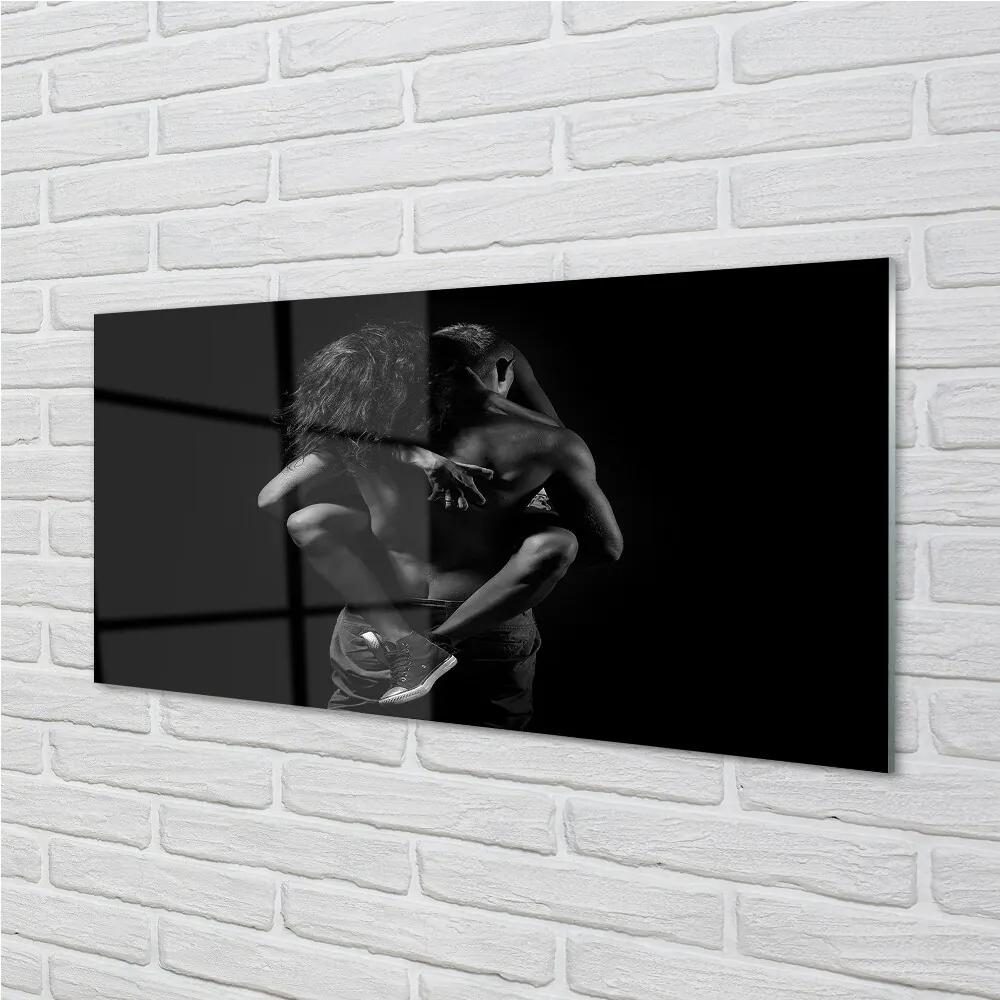 Obraz na skle Muž a žena 125x50 cm