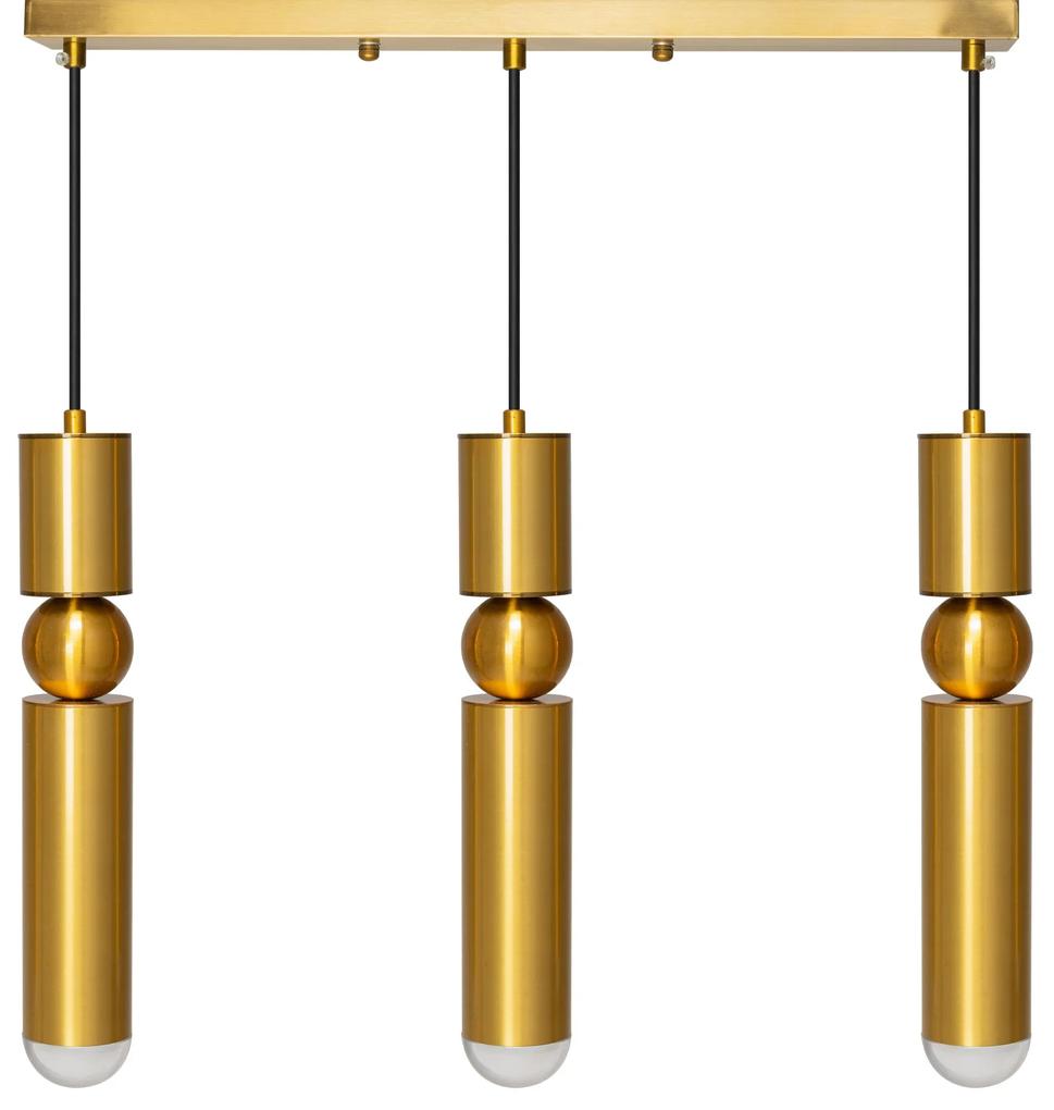 Toolight - Závěsná stropní lampa 3xG9 APP471-3CP, zlatá, OSW-00905