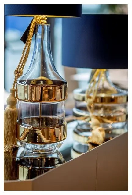 4concepts Designová stolní lampa BIARITZ Barva: Bílo-zlatá