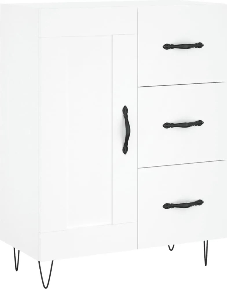 Skříň highboard bílá 69,5 x 34 x 180 cm kompozitní dřevo 3190013