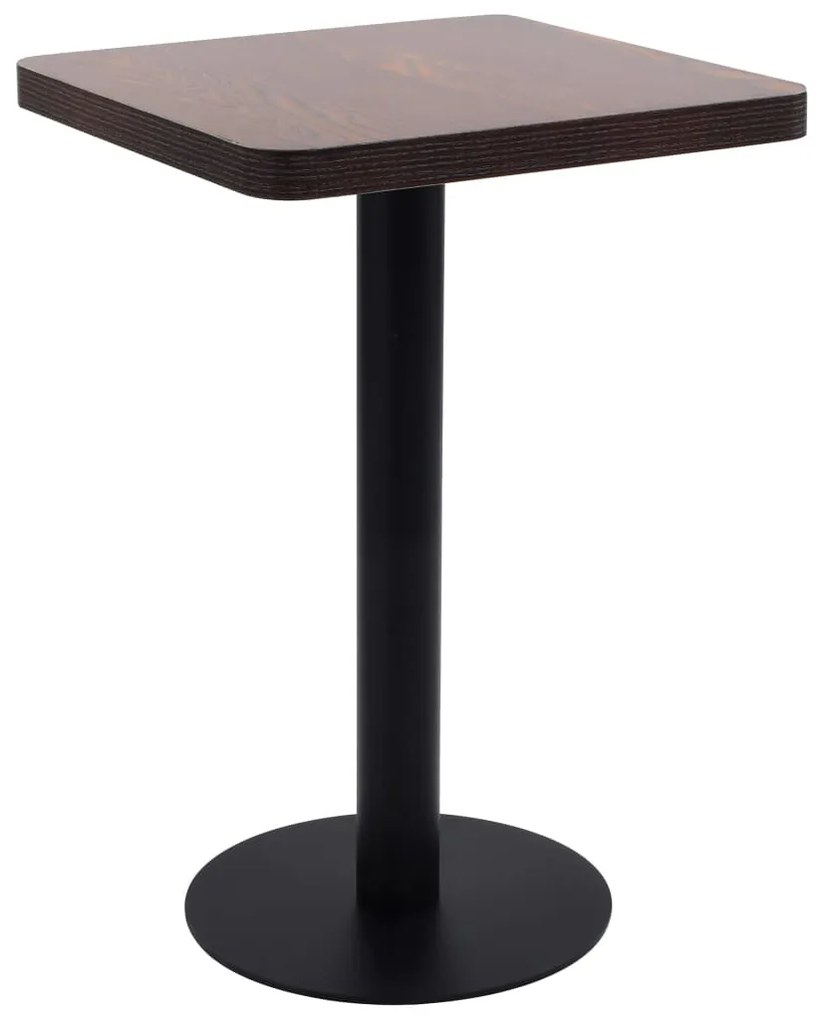 Bistro stolek tmavě hnědý 50 x 50 cm MDF 286428