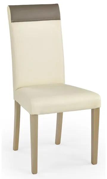 Jídelní židle Norman krémová, dub sonoma