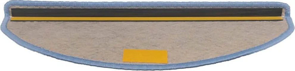 Samolepící nášlapy na schody vzhled sisal 15 ks 65x21x4cm modré 326874