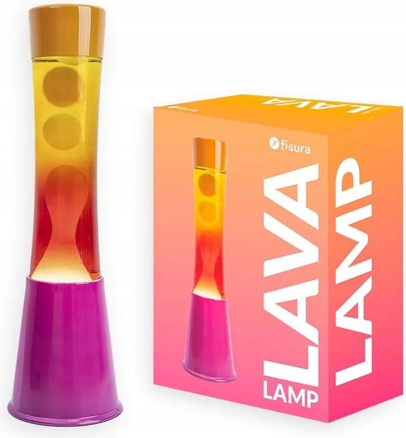 Lávová lampa magma Lava Lawa lampička 0235 Růžová Oranžová Ombre 40 cm Fis