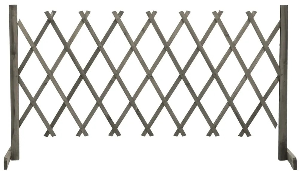 Zahradní trelážový plot šedý 150 x 80 cm masivní jedle 314827