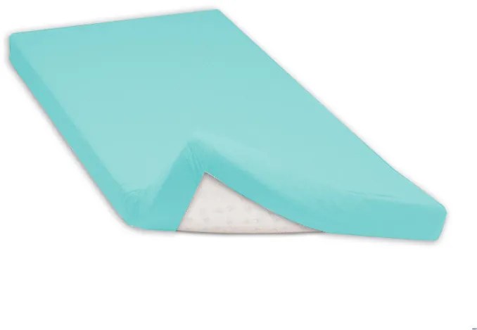 Napínací prostěradlo bavlněné tyrkysové Rozměr: 80x200