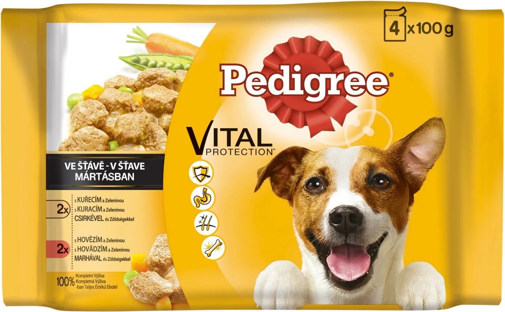 Pedigree Kapsičky pro psy ve šťávě 4 x 100 g