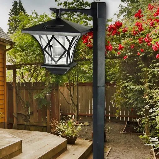 FlameGlow 155 cm – solární pochodňová lampa s 53 LED diodami a držákem na zeď nebo do země