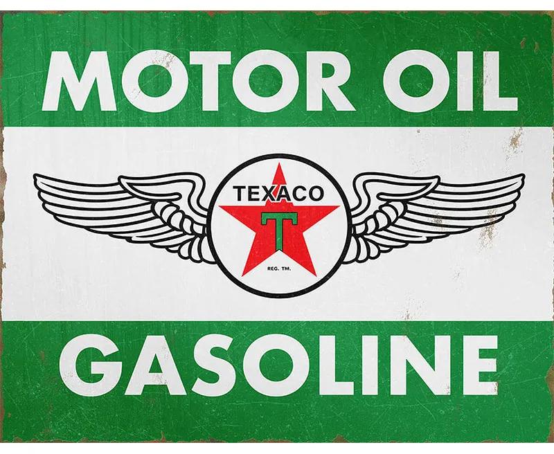 Plechová cedule Texaco Oil and Gasoline 40 cm x 32 cm