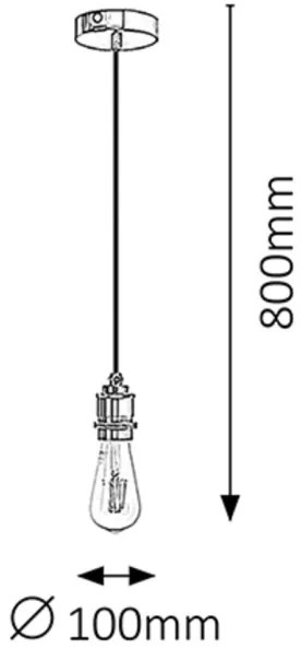 Rabalux 1417 - Závěsné svítidlo FIXY E27/40W bronz