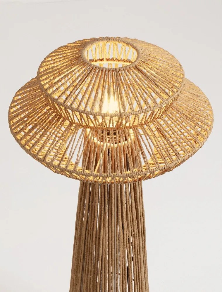Provazová stojací lampa v přírodní barvě (výška 90,5 cm) Nua – Nova Luce