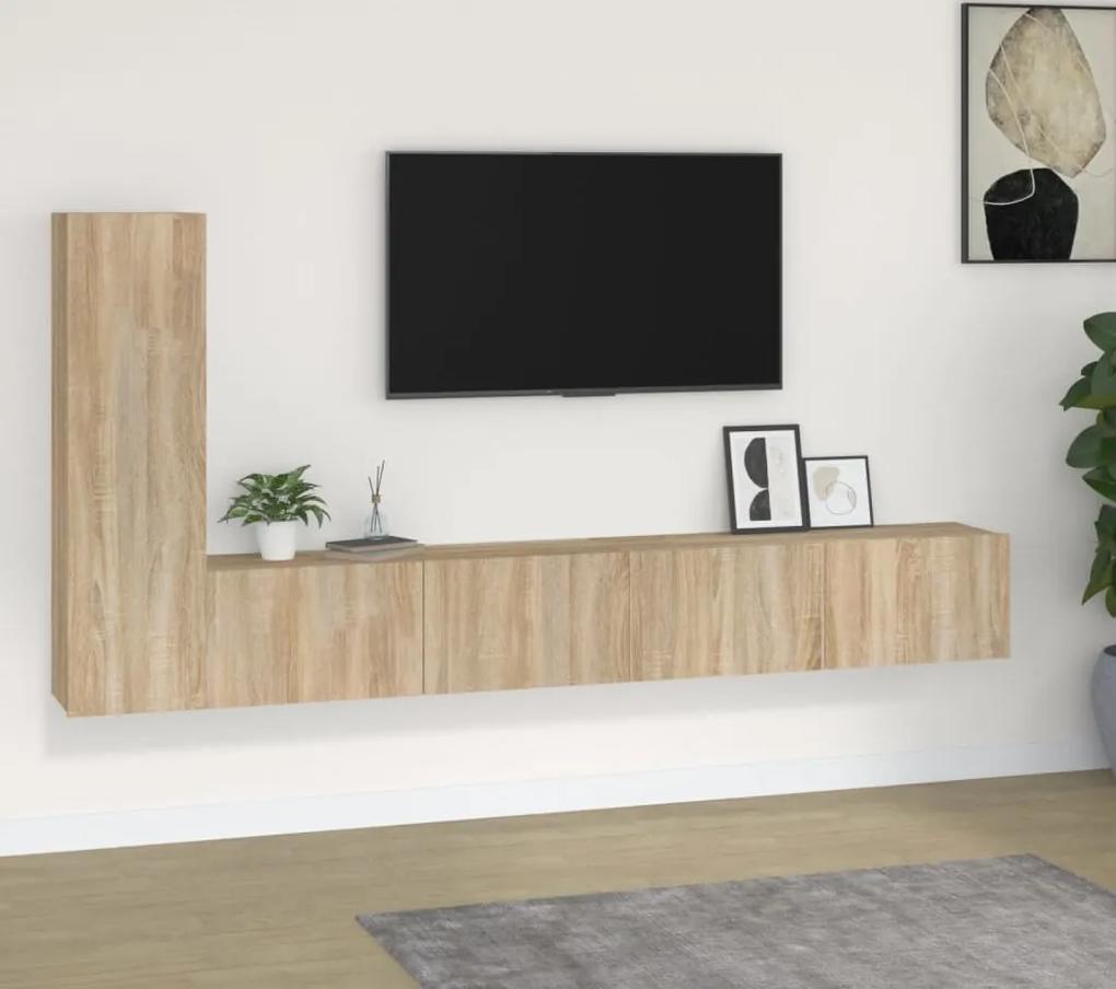 vidaXL 3dílný set TV skříněk kompozitní dřevo [3114321] Barva: šedá sonoma