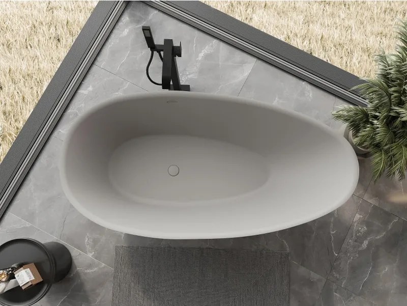 Mexen Milano volně stojící vana z konglomerátu 150 x 82 cm, beton mat - 57301508561
