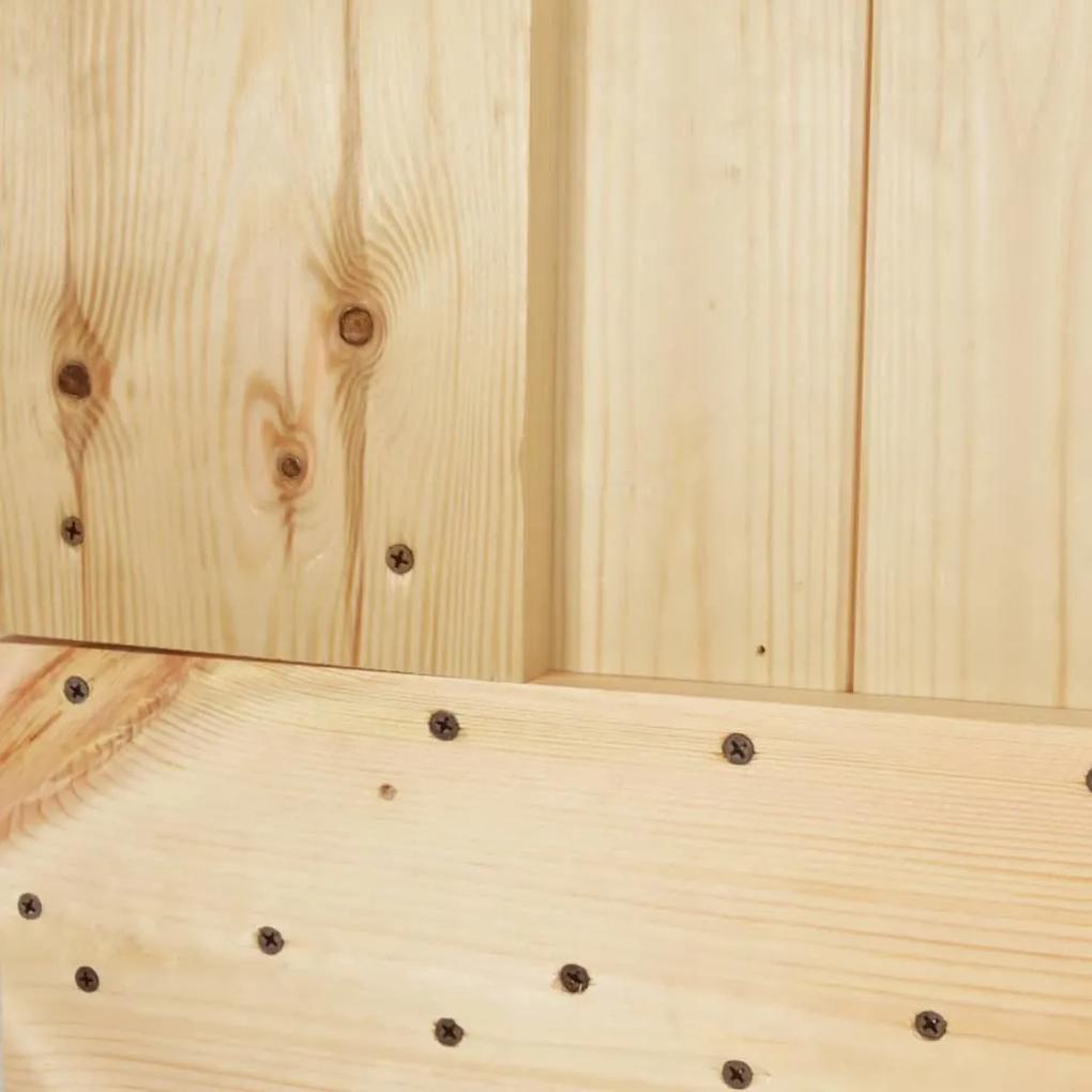 vidaXL Posuvné dveře s kováním 95 x 210 cm masivní borové dřevo [3203074]