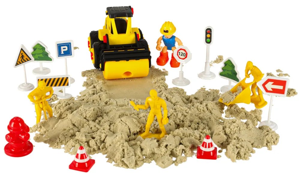 Creative Corner Dětský písek 1100g hradní vozidla formičky figurky kreativní sada
