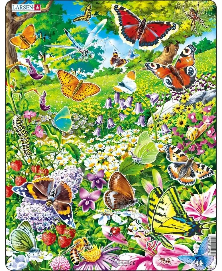 Larsen Puzzle Motýli, 42 dílků