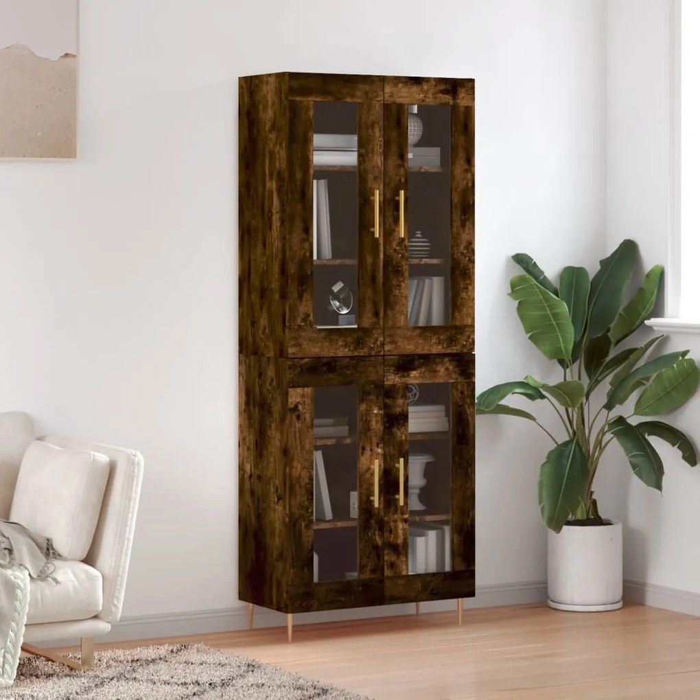 vidaXL Skříň highboard 69,5 x 34 x 180 cm kompozitní dřevo [3198269] Barva: Bílá