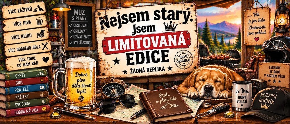 Vtipný hrnek pro muže Nejsem starý, jsem limitovaná edice – dárek k narozeninám 300 ml