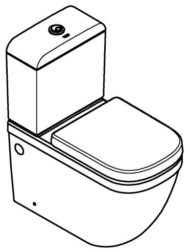 GROHE 39462000 - WC komplet EURO CERAMIC 67,5 x 37,4 x 77,4 cm keramika/bílá