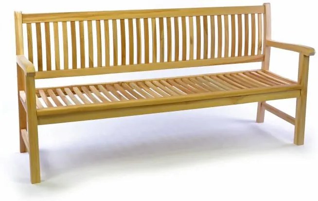 Dřevěná zahradní lavice z masivu 180 cm, teakové dřevo