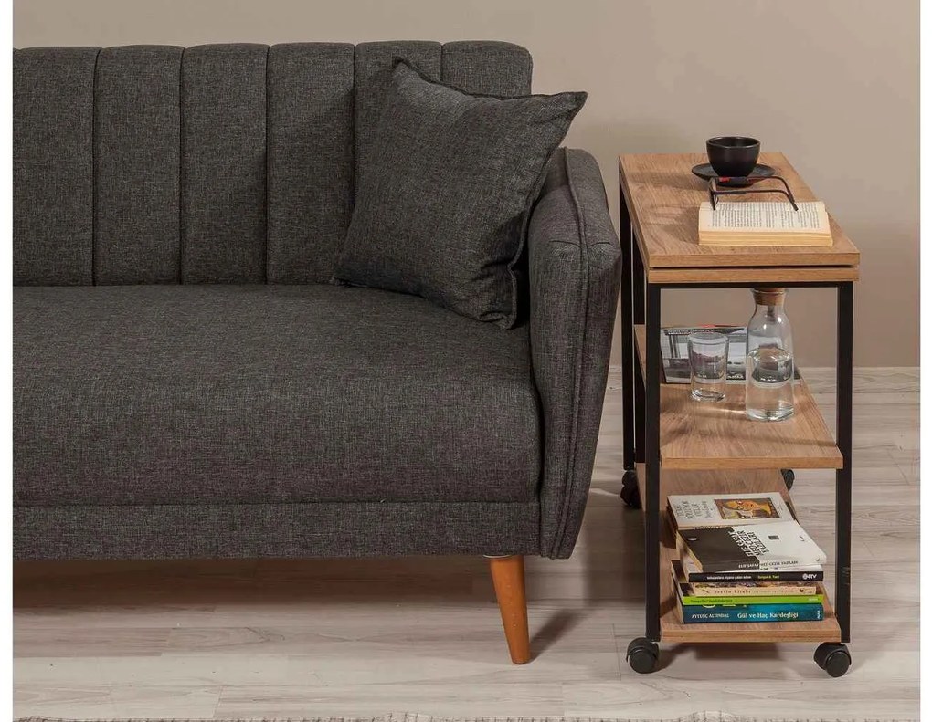 Designový odkládací stolek Edgardo 76-116 cm borovice
