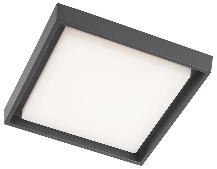 Redo group Redo Bezel, venkovní stropní svítidlo LED 25W 3000K, antracitová, 27 x 27 cm, IP54