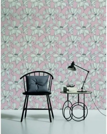 A.S. Création 32795-2 tapety na zeď Urban Flowers | 0,53 x 10,05 m | šedá, růžová, černá vliesová tapeta na stěnu 327952