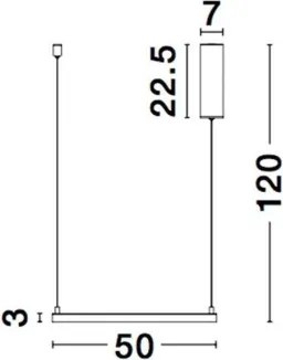 Závěsné LED svítidlo NOVA LUCE ETERNA 30W 3000K 9990736 stmívatelné Triac